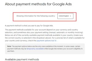 A Guide To Payment Methods in Google Ads
